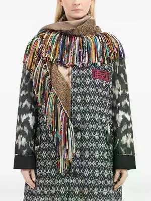 PIERRE-LOUIS MASCIA Silk Fringed Scarf - Neutrals