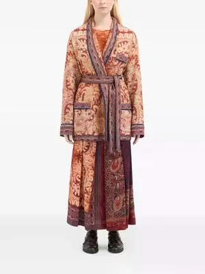 PIERRE-LOUIS MASCIA Damask-pattern Belted Jacket