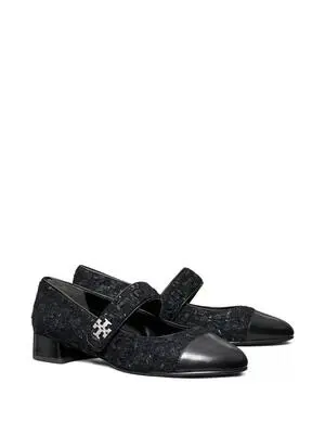 Tory Burch Mary Jane Tweed Cap-toe Pumps