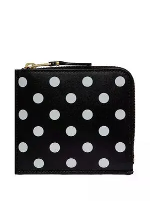 Play Comme Des Garcon Polka Dot-print Wallet - Black