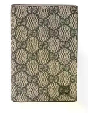 Gucci Gg-monogram Passport Holder Grey