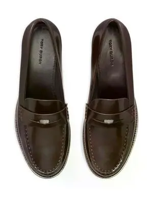 Tory Burch Classic Calf Leather Penny Loafers