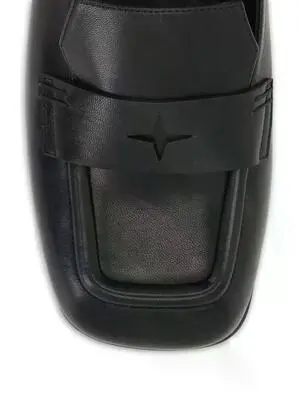 NODALETO Leather Loafers - Black