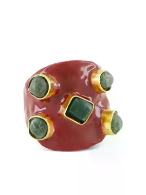 PAULA Stone-embellished Enamel Ring