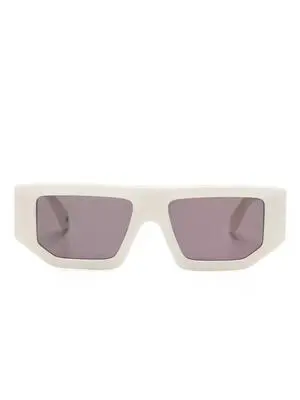 Off-White Logo-plaque Sunglasses - White