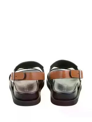 GUGLIELMO ROTTA Buckle-fastening Leather Sandals - Brown