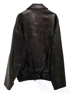 Khaite Lambskin Jacket With Ruched Hem