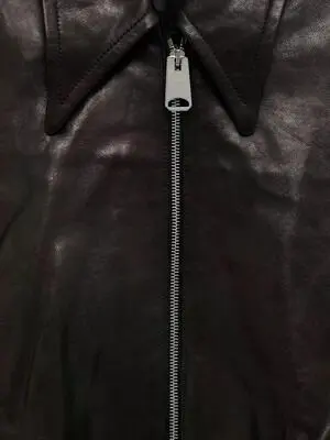 Khaite Lambskin Jacket With Ruched Hem