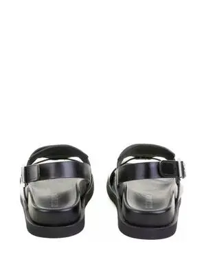 GUGLIELMO ROTTA Buckle-strap Leather Sandals - Black
