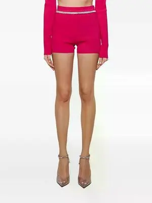 Rabanne Ribbed Shorts With Crystal Embellishments