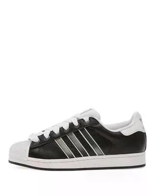 Adidas Shell-toe Three-stripe Sneakers - Black