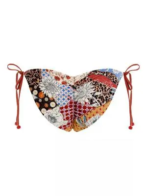 Agua Bendita Patchwork Print Bikini Bottoms - Multicolor