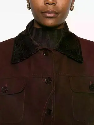 Aspesi Corduroy-collar Buttoned Jacket