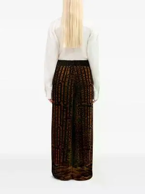 PIERRE-LOUIS MASCIA Velvet Geometric-pattern Trousers