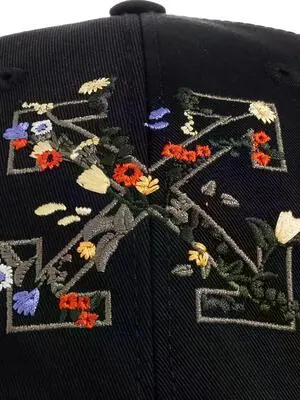 Off-White Floral-embroidered Baseball Cap