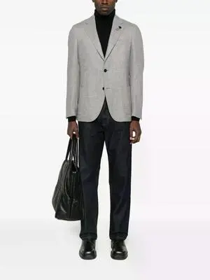 LARDINI Herringbone Button Jacket