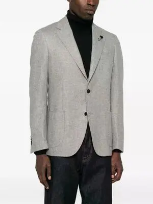 LARDINI Herringbone Button Jacket