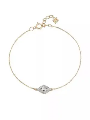 Mateo 14kt Yellow Diamond Evil Eye Bracelet - Gold