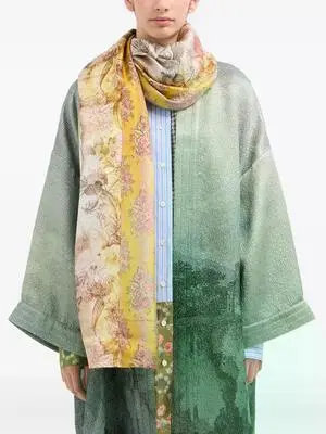 PIERRE-LOUIS MASCIA Floral-pattern Scarf - Yellow