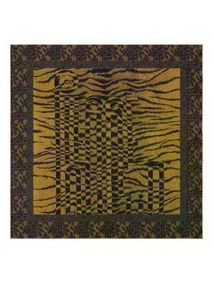 PIERRE-LOUIS MASCIA Tiger-pattern Scarf - Brown