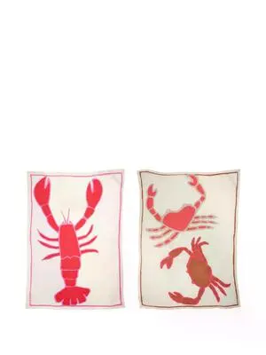 AMUSE LA BOUCHE Lobster Linen Tea Towels - Neutrals