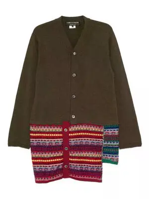 Comme Des Garçons Patterned Patchwork Cardigan