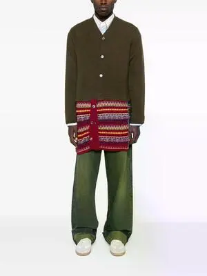 Comme Des Garçons Patterned Patchwork Cardigan
