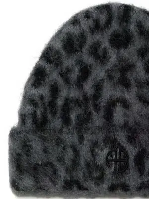 ANINE BING Elia Leopard-print Beanie