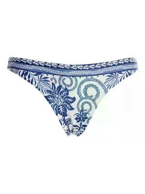 Agua Bendita Ilu Batik Bikini Bottoms - White
