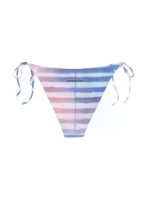 JEAN PAUL GAULTIER Tie-side Striped Bikini Bottom