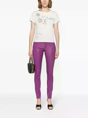 Zadig&Voltaire Phlame Crinkled Leather Trousers