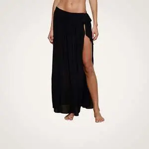 L'Agence Klaire Cover-up Maxi Skirt - Black