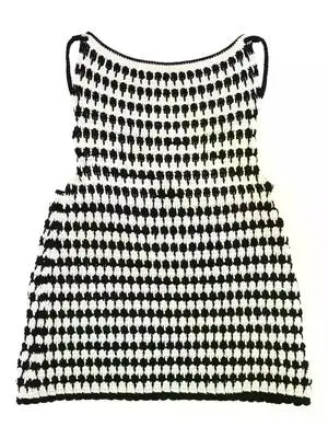 Giuseppe Di Morabito Crochet Check Dress - Black
