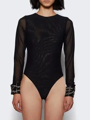 GRACE FAENA Zebra Bodysuit