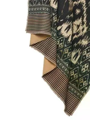 PIERRE-LOUIS MASCIA Abstract-pattern Frayed Scarf