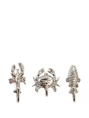 AMUSE LA BOUCHE Poisson Lobster Crab Hooks - Silver