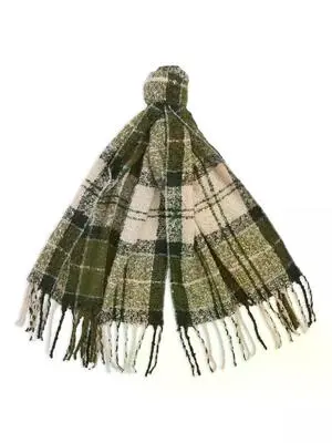 Barbour Check-print Scarf And Beanie Set