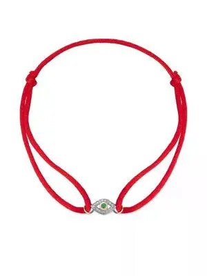 Mateo 14k White Gold Emerald And Diamond Bracelet