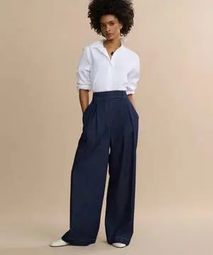 Jenni Kayne Denim Newport Trouser - Blue