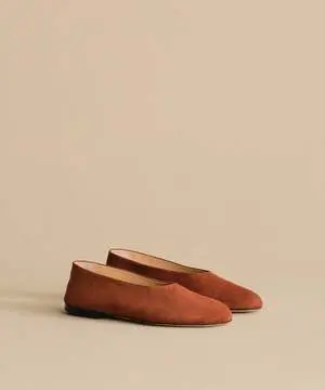 Jenni Kayne Suede Elodie Flat - Saddle