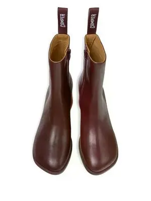 Camper Twins Leather Geometric-heel Ankle Boots