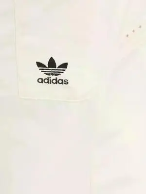 Adidas Logo-embroidered Cargo Trousers - Neutrals