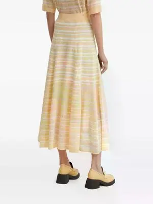 AERON Striped Midi Skirt