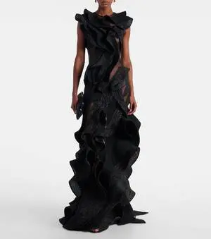 Maticevski Ellipsoid Wave Ruffled Gown