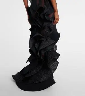 Maticevski Ellipsoid Wave Ruffled Gown