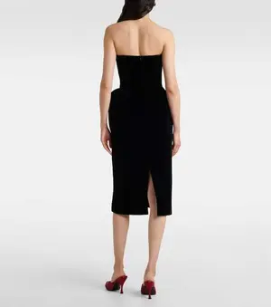 David Koma Velvet Bustier Dress
