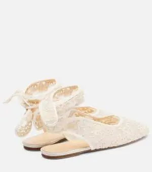 Magda Butrym Lace Slingback Flats