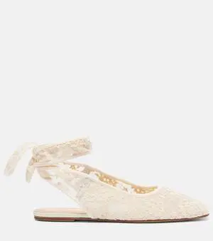 Magda Butrym Lace Slingback Flats