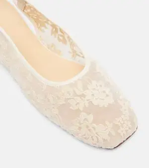 Magda Butrym Lace Slingback Flats