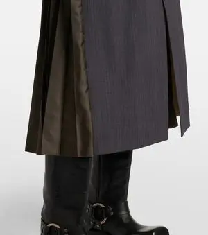 Sacai Paneled Midi Skirt